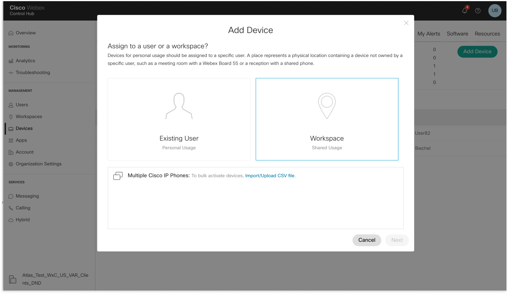 Add your customer-managed device